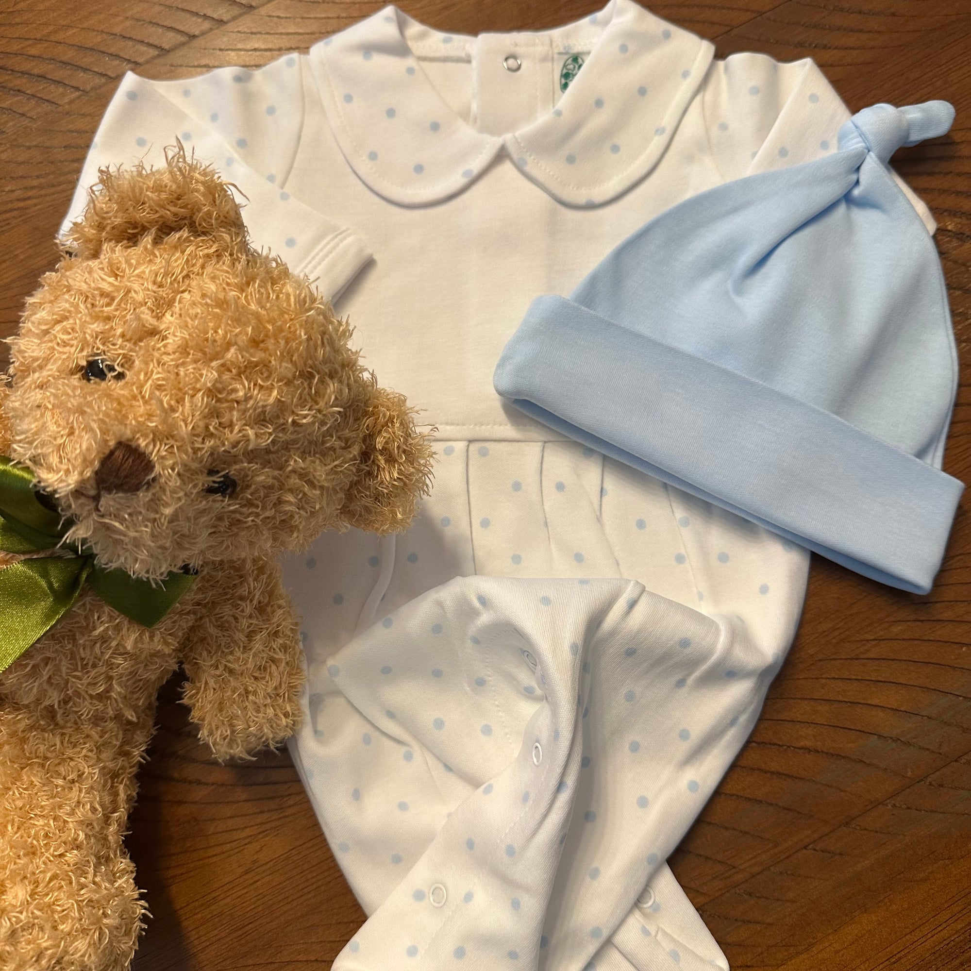 Boutique Style Collar Footie with Bib Detail - NEW COLOR ADDED!